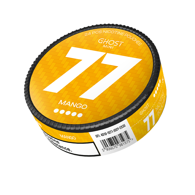 77 Ghost Mini Mango 40mg Nicotine Pouches - Snuffstore - Snus, Kautabak ...